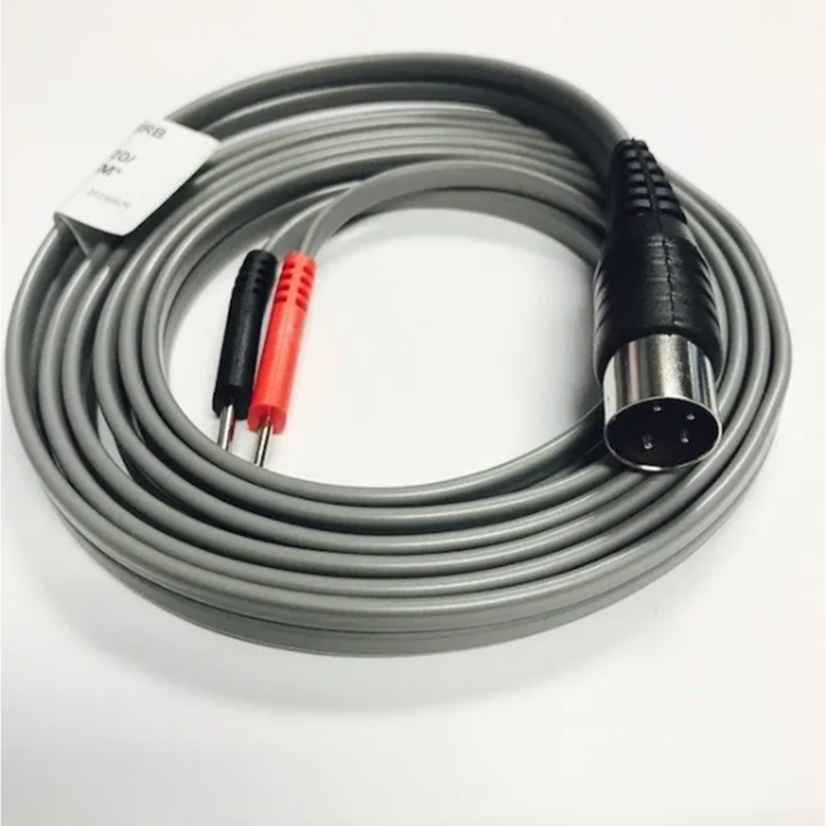 Lead wire 72" 4-pin DIN to 2 pin 0.08" black/red — MTM - Médical Tronik