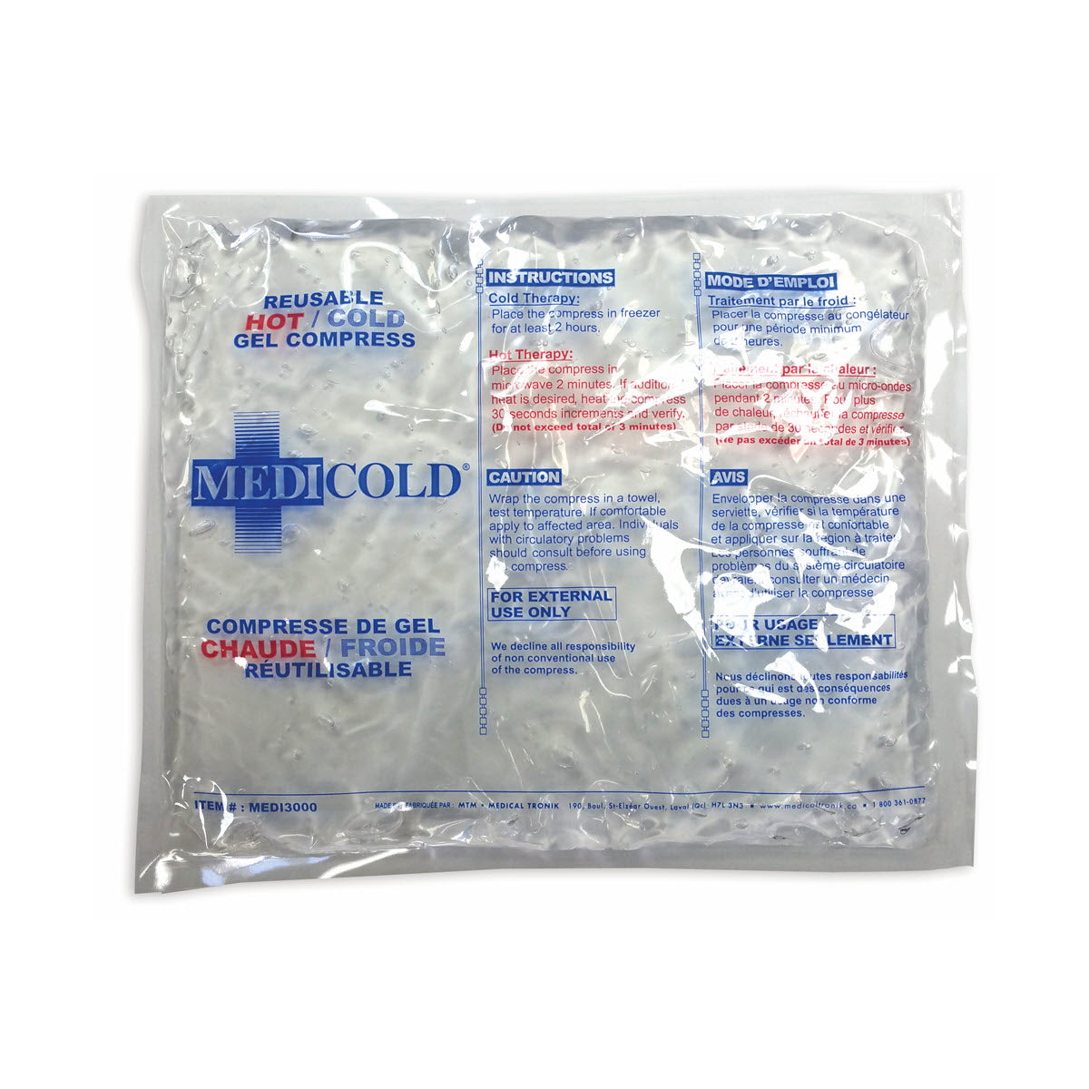 Medicold hot/cold reusable compress, 10" x 12", 1 un — MTM - Médical Tronik