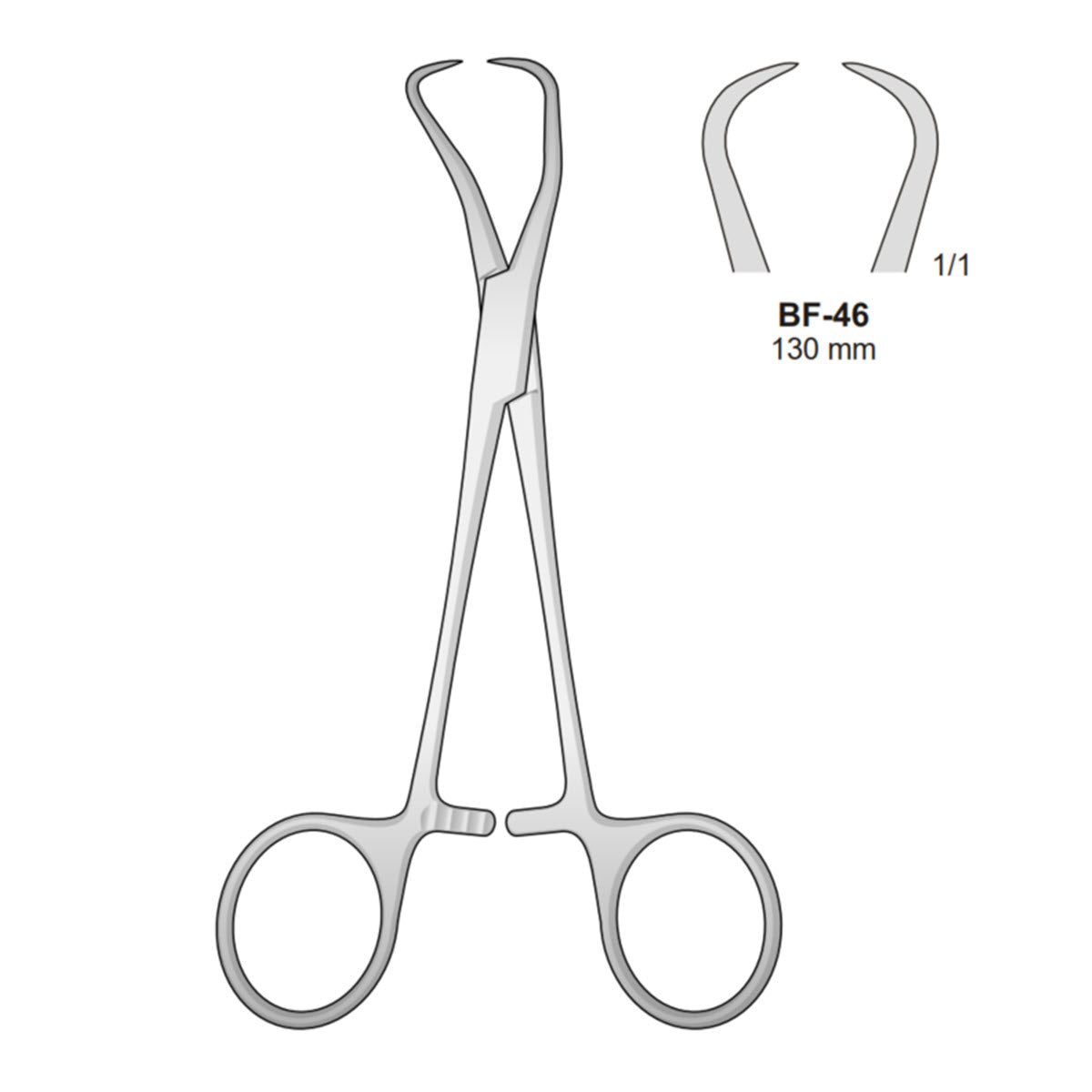 Pince à champs Backhaus 13cm — MTM - Médical Tronik